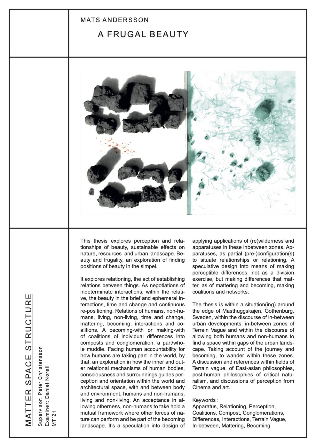 ABSTRACTS // MASTER´S THESIS 2021 - CHALMERS SCHOOL OF ARCHITECTURE